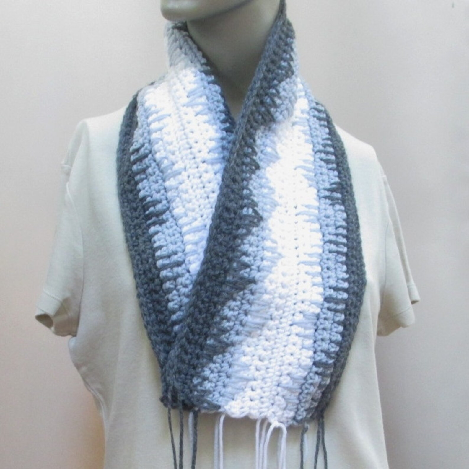 Crochet Scarf Pattern Neutral Colors Crochet Scarf Pattern - Etsy