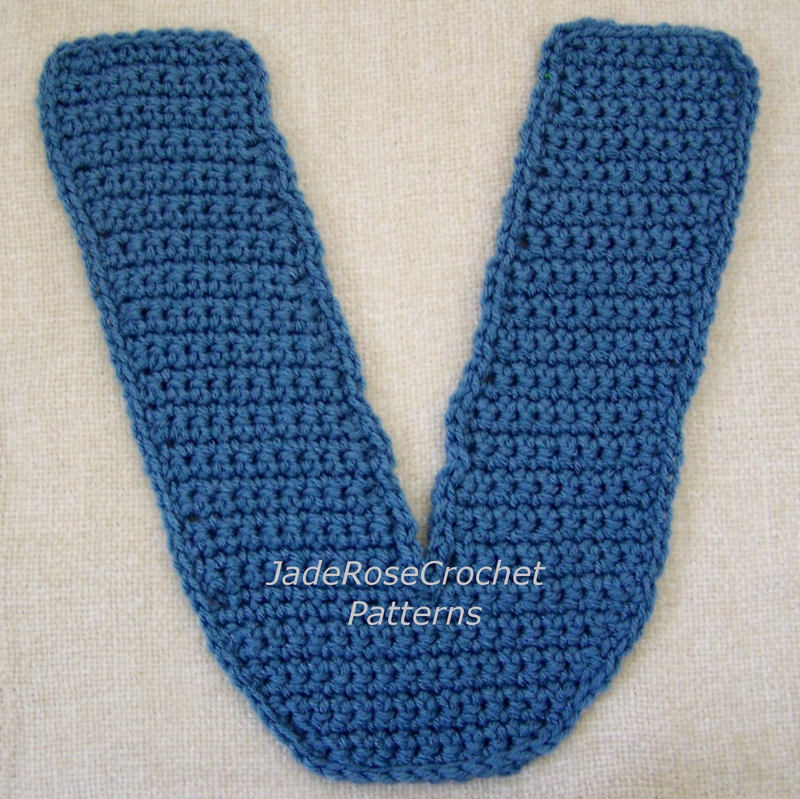 Crochet Letters Patterns V Alphabet Appliques and 3D Accent - Etsy