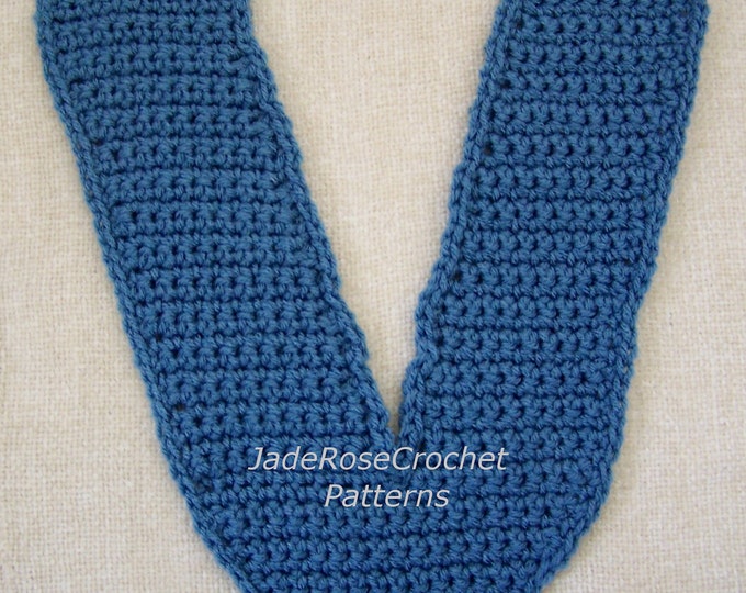 Crochet Letters Patterns V Alphabet Appliques and 3D Accent - Etsy