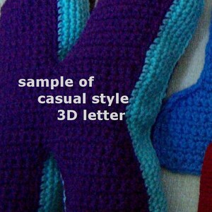 Crochet Letters Patterns 3D Accent Pillow Capital I Alphabet Decorative ...