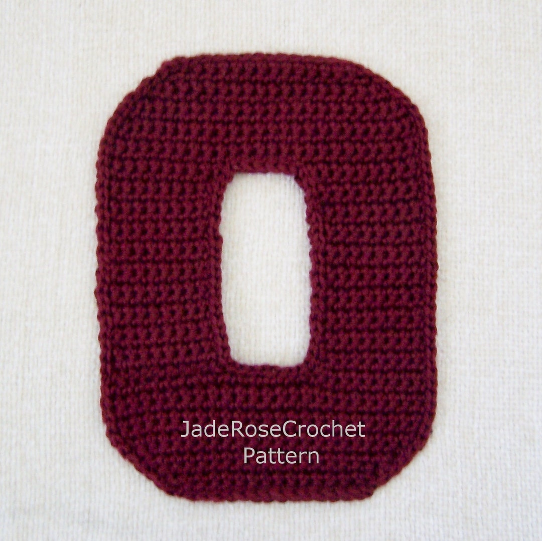 Crochet Letters Patterns O 3D Accent Pillow Alphabet Applique in 5 ...