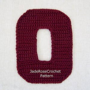 Crochet Letters Patterns O 3D Accent Pillow Alphabet Applique in 5 ...
