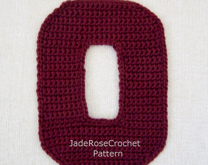Crochet Letters Patterns O 3D Accent Pillow Alphabet Applique | Etsy