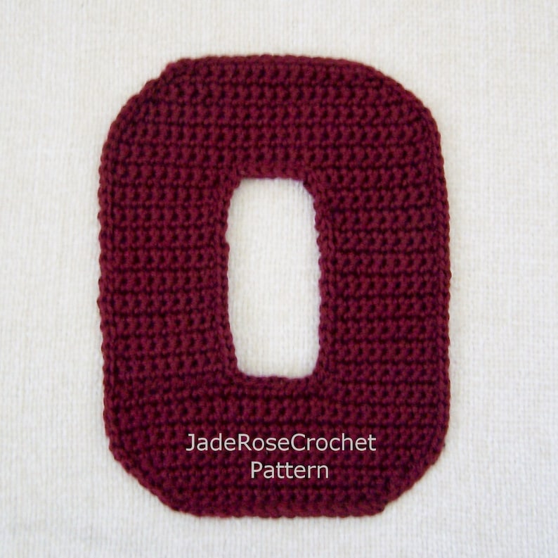 Crochet Letters Patterns O 3D Accent Pillow Alphabet Applique in 5 ...