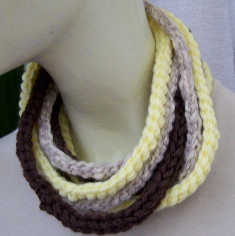 Crochet Scarf Pattern Rope Scarf Crochet Pattern Rope Cowl - Etsy