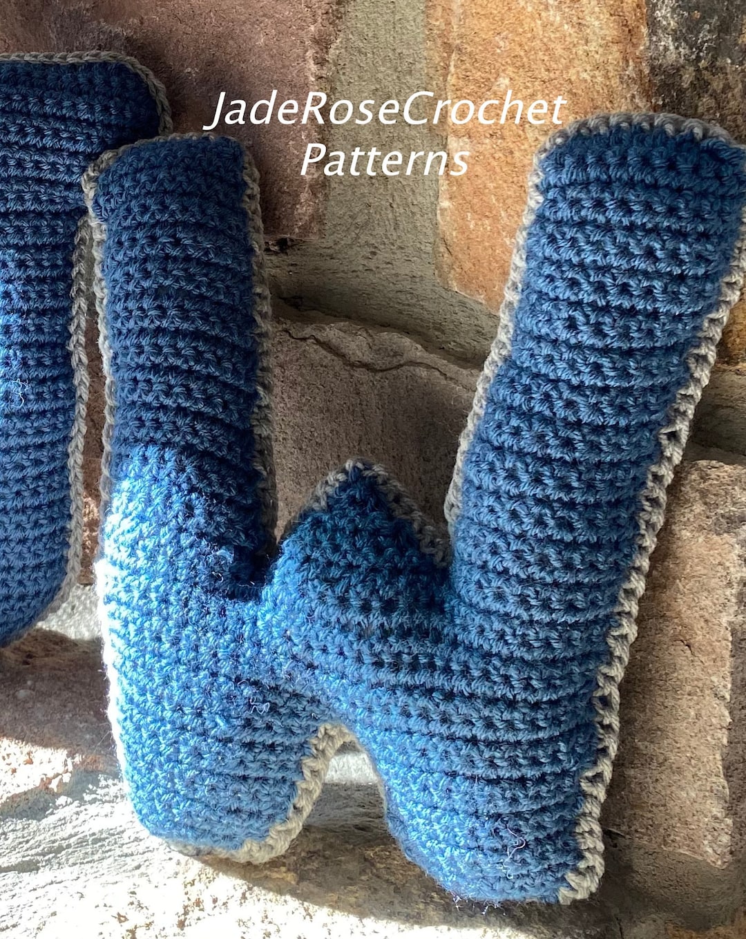 Crochet Letter Patterns, Crochet W Pattern, Crochet 3D Accent Pillow ...