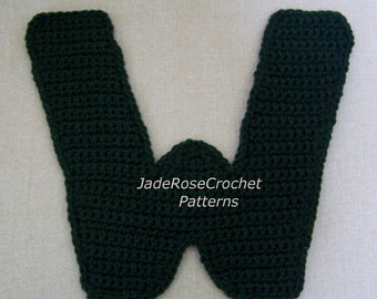 Crochet Letter W Pattern - Etsy