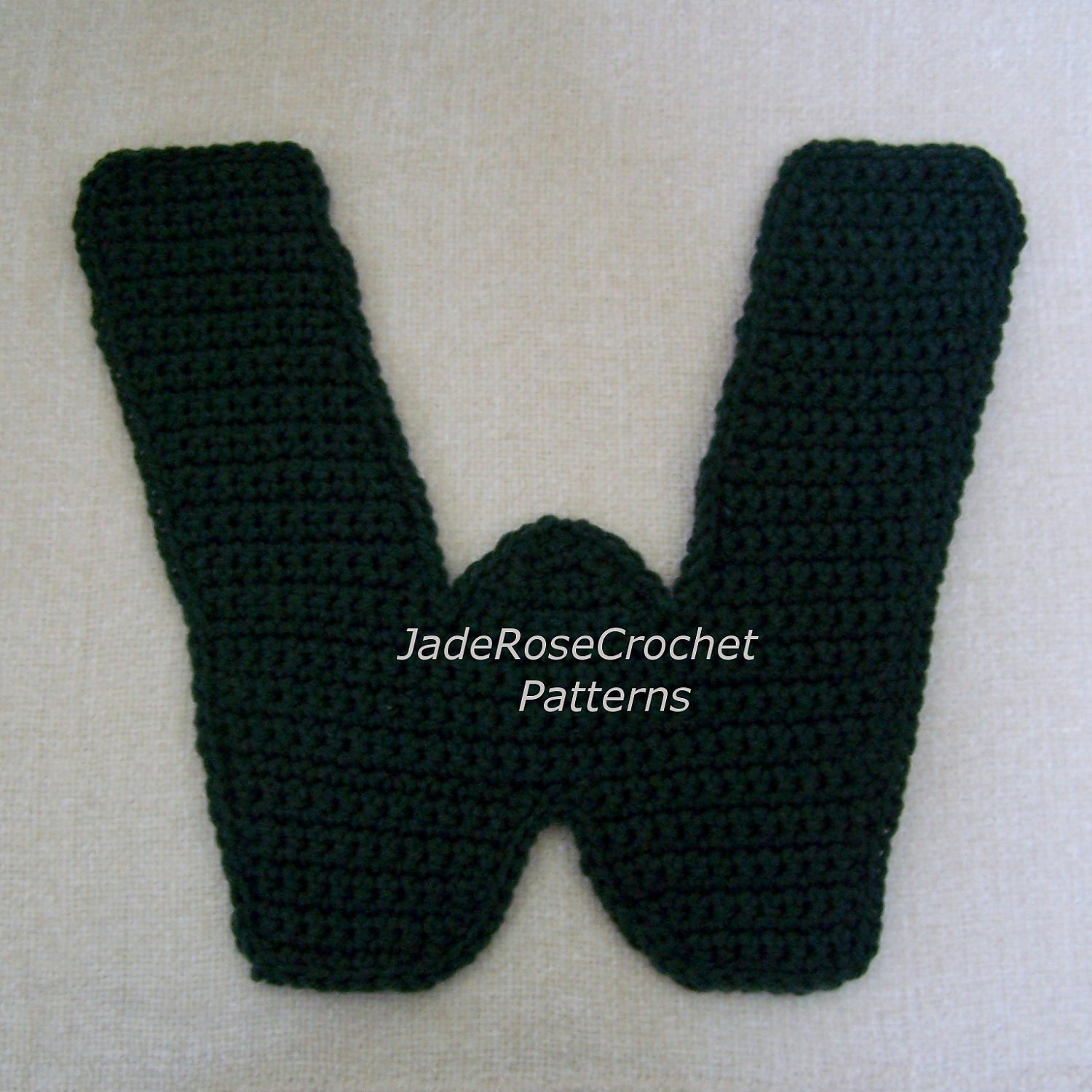 Crochet Letter Patterns Crochet W Pattern Crochet 3D Accent - Etsy
