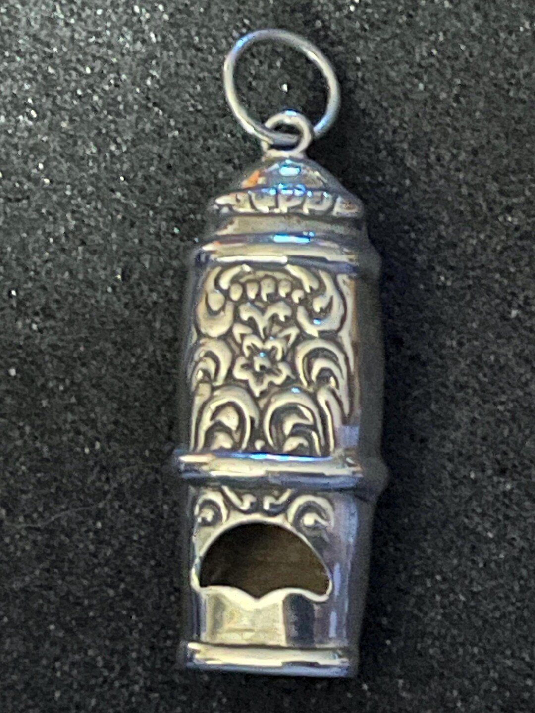 Antique Vintage Sterling Silver Working Whistle Pendant 925 Engraved ...