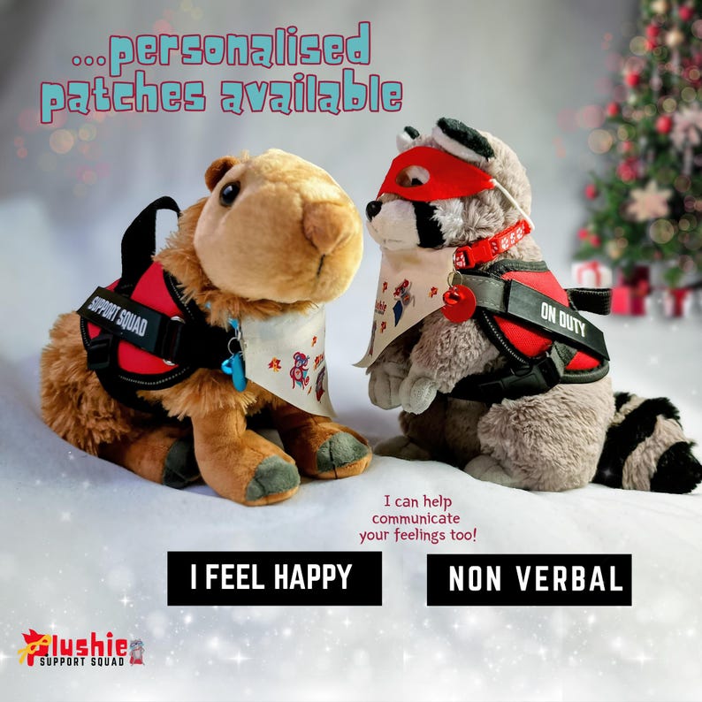 Personalised Emotional Support Plushie Capybara 12” With Custom Bandana ...