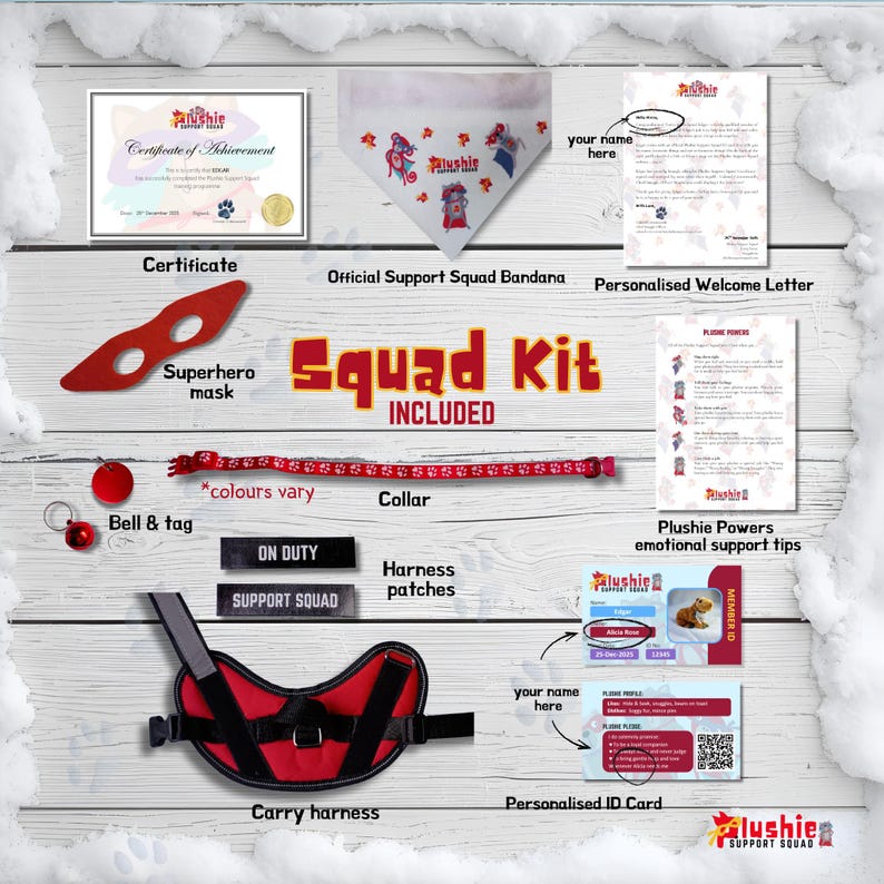 Personalised Emotional Support Plushie Capybara 12” With Custom Bandana ...