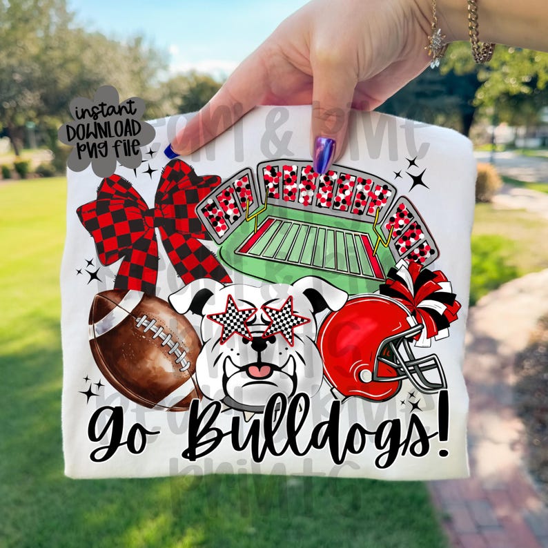 Go Bulldogs Digital Instant Download PNG File | Football Design ...