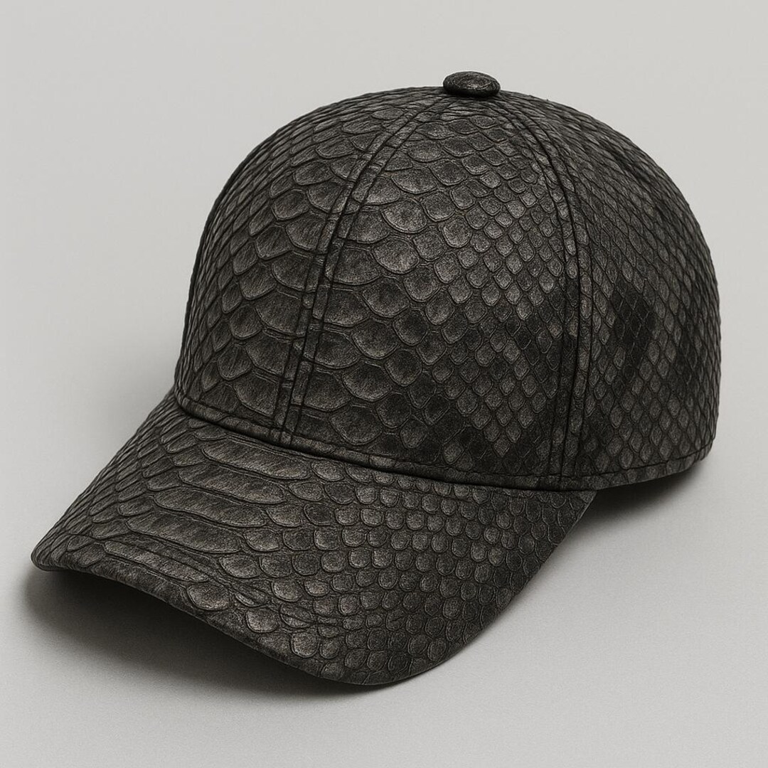Luxury Snake Skin Pattern Baseball Cap – Adjustable Hat for Men & Women ...
