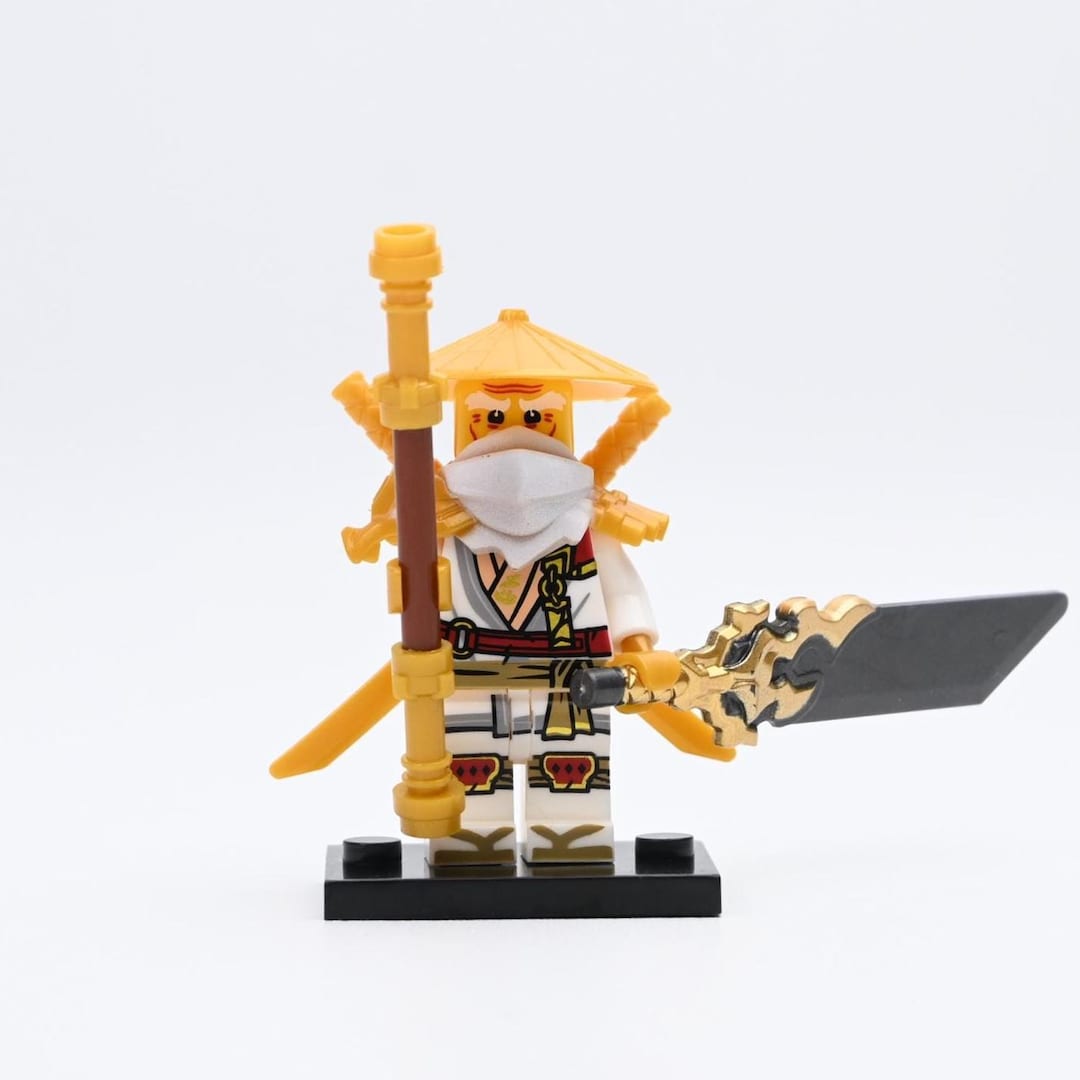 Master Wu Dragon Armor Minifigure | Sensei With Dragon Staff | Ninjago ...