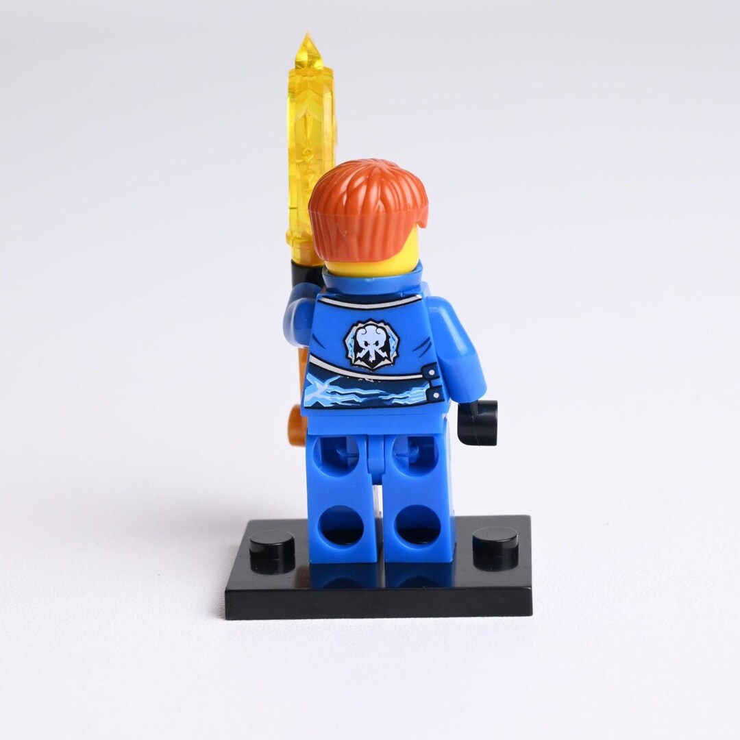 Ninjago Jay Minifigure | Lightning Master With Elemental Weapon ...