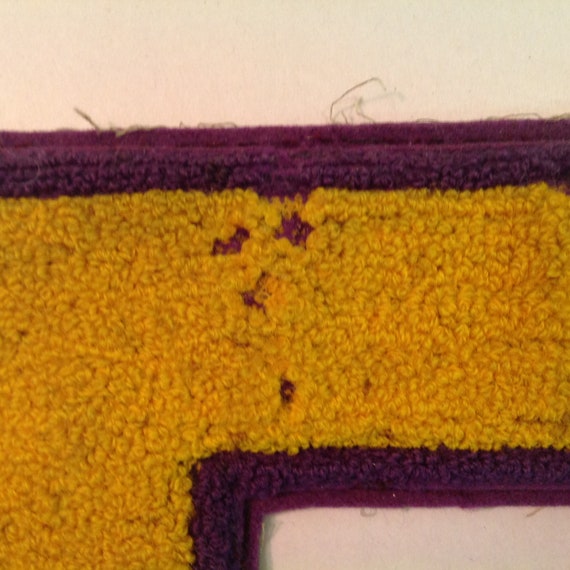 Vintage Varsity Letterman Patch Letter R with Footbal… - Gem