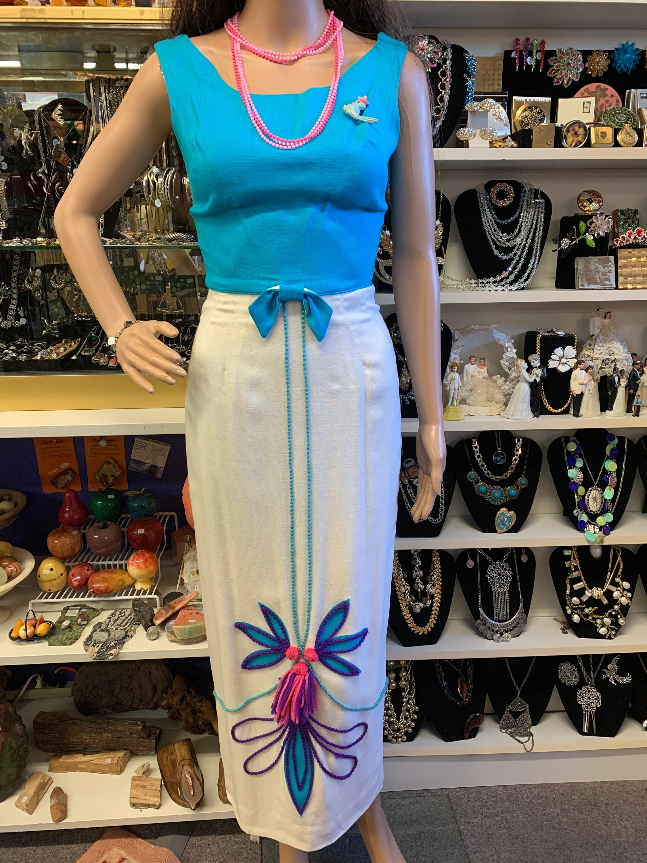 Vintage Early 1970's SABA Jrs of California Floor Length Dress Yarn ...