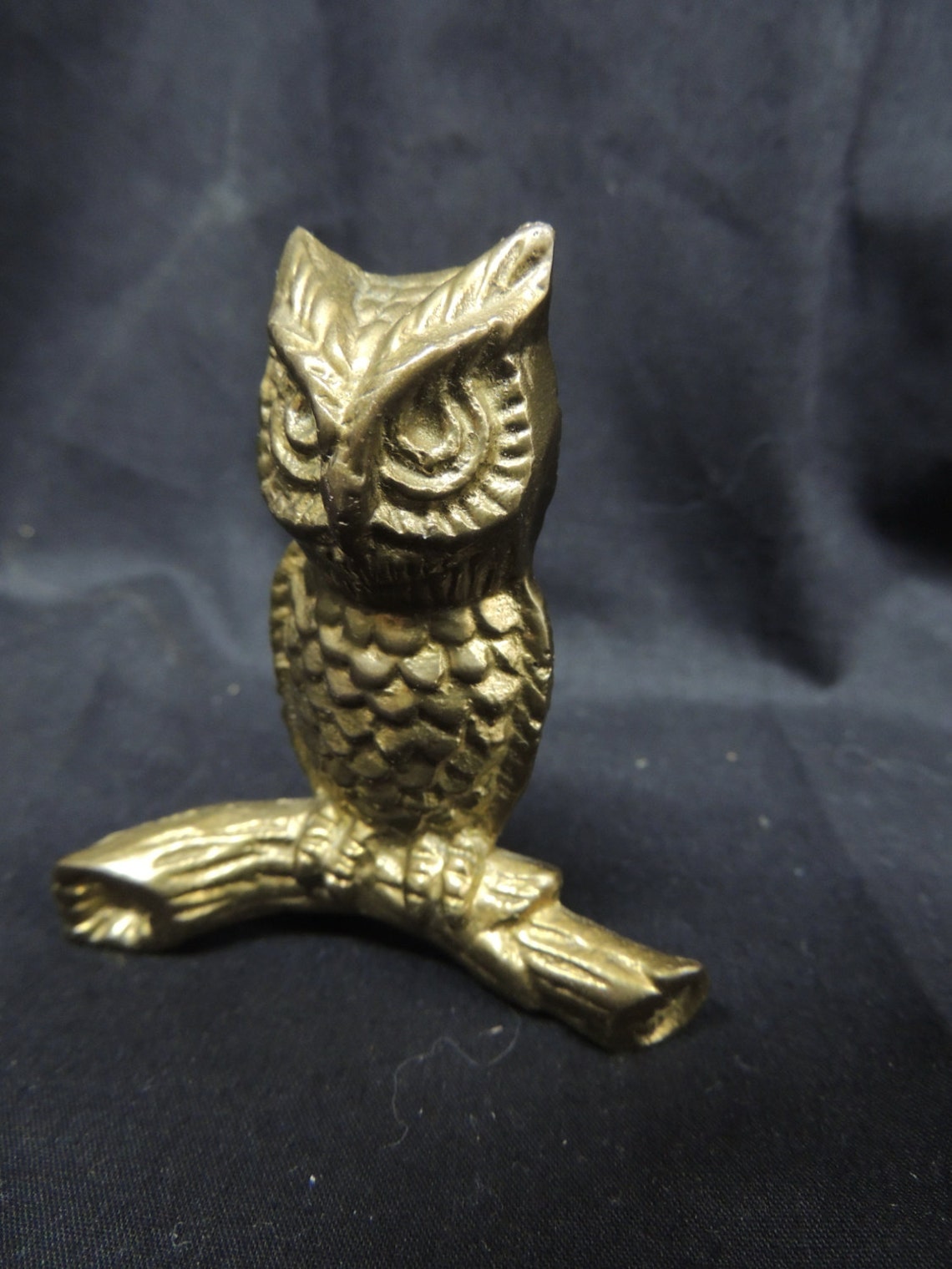 Vintage Brass Metal Owl Statue Figurine Paperweight Bird - Etsy