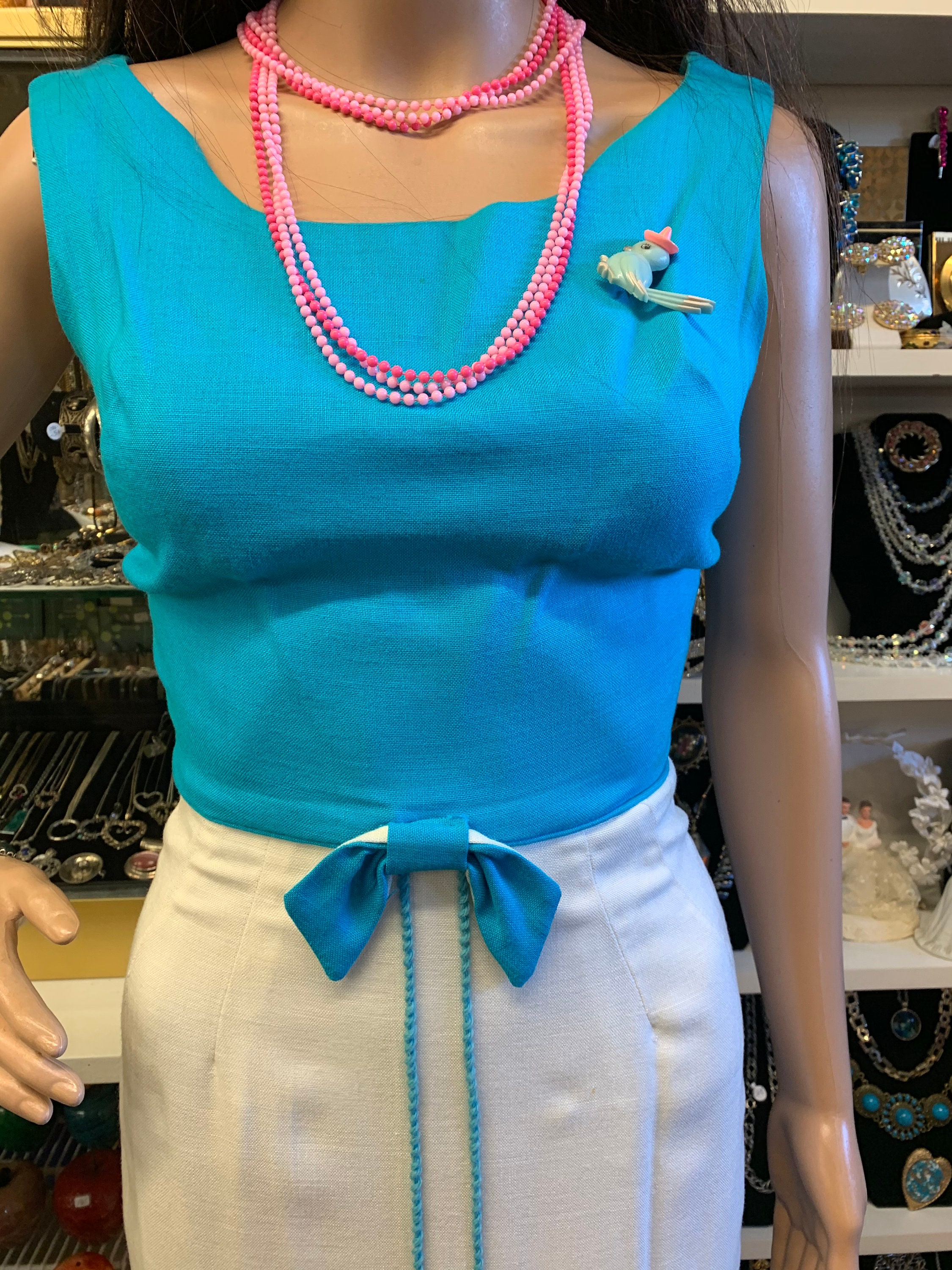 Vintage Early 1970's SABA Jrs of California Floor Length Dress Yarn ...