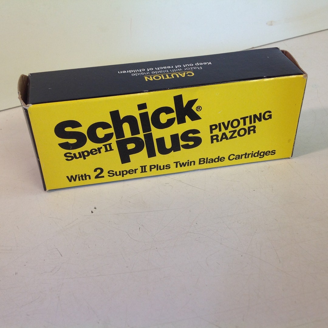 Vintage 1990's NOS SCHICK Plus Super II Pivoting Razor 2 Twin Blade ...