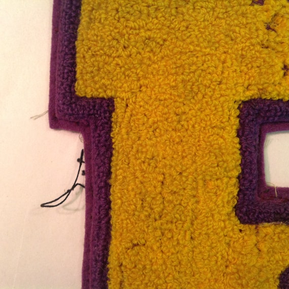 Vintage Varsity Letterman Patch Letter R with Footbal… - Gem