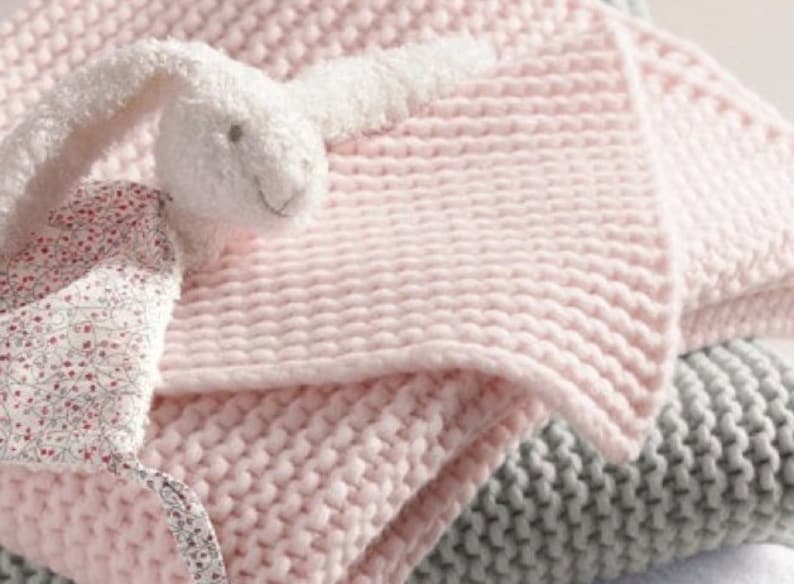 Baby Blanket ENGLISH Knitting Pattern For Beginners Easy Baby Etsy UK
