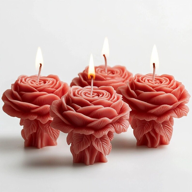 Flower Pillar Candle Molds: DIY Aromatherapy Silicone Mold - Etsy