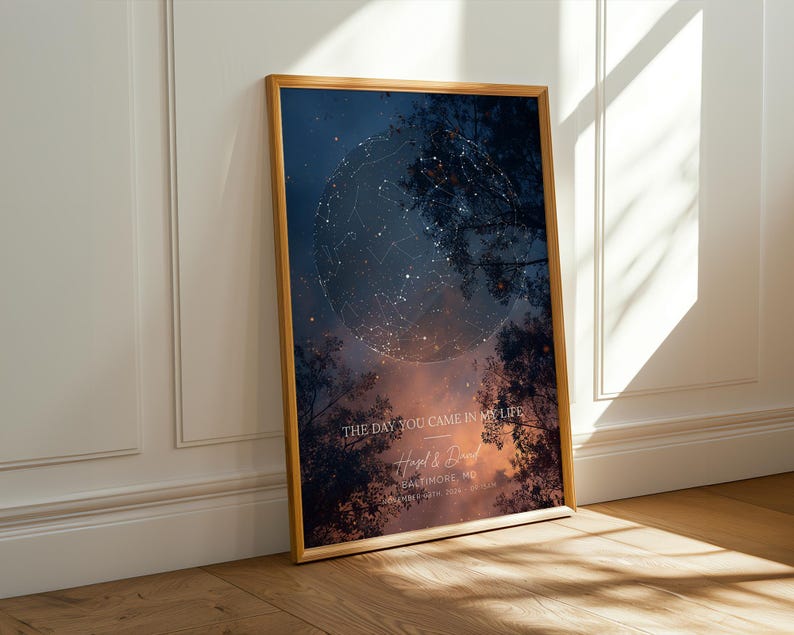 Custom Star Map Print | the Night You Were Born| Where It All Began ...