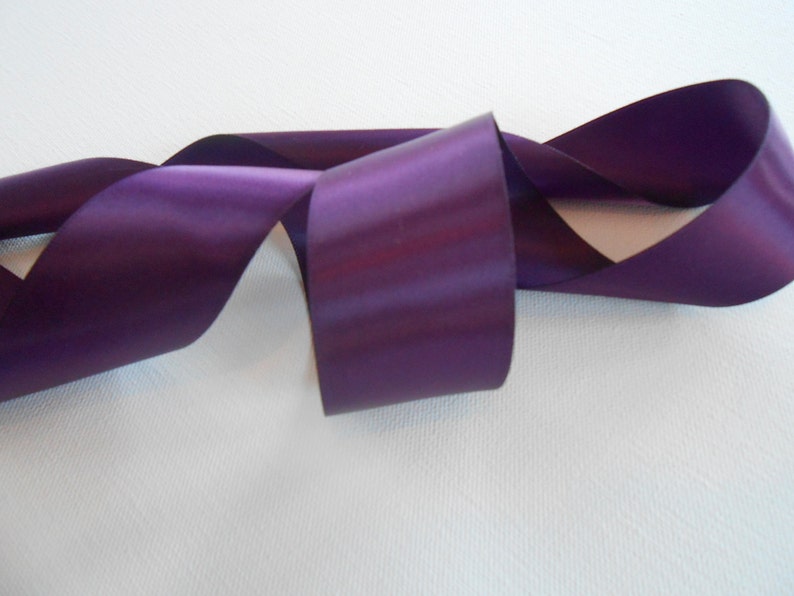 50 Yards of Double Faced Plum Satin Ribbon / DIY Satin Ribbon - Etsy