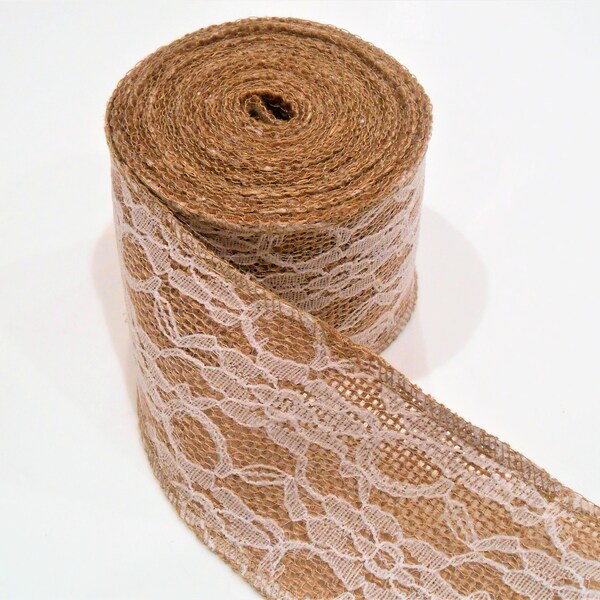 Burlap Lace Ribbon - Etsy