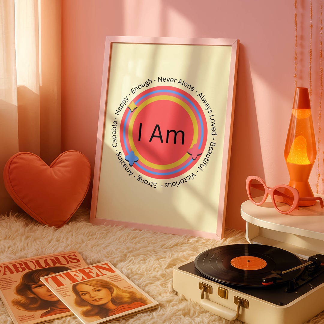 I Am Self Love Printable Encouraging Affirmation Wall Art Motivational ...