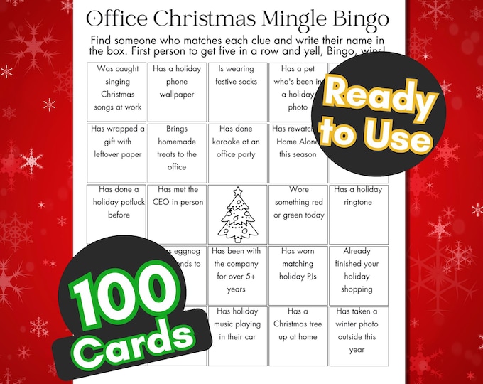 Christmas Music Bingo – 50 Cards + Spotify Playlist | Holiday Party ...