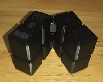 3D Printed Infinity Fidget Cube – Foldable Stress Relief Toy in Blue - Etsy