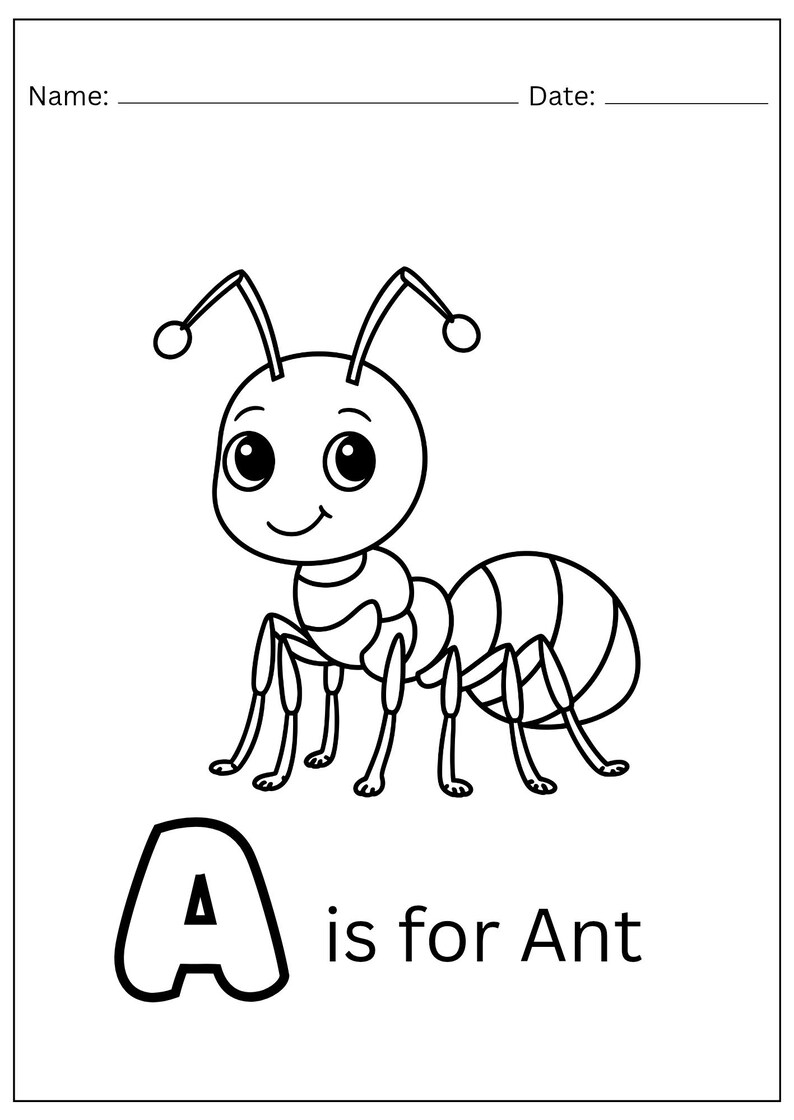 A-Z Animals Coloring Pages | Kids Learning Activity (downloadable PDF ...