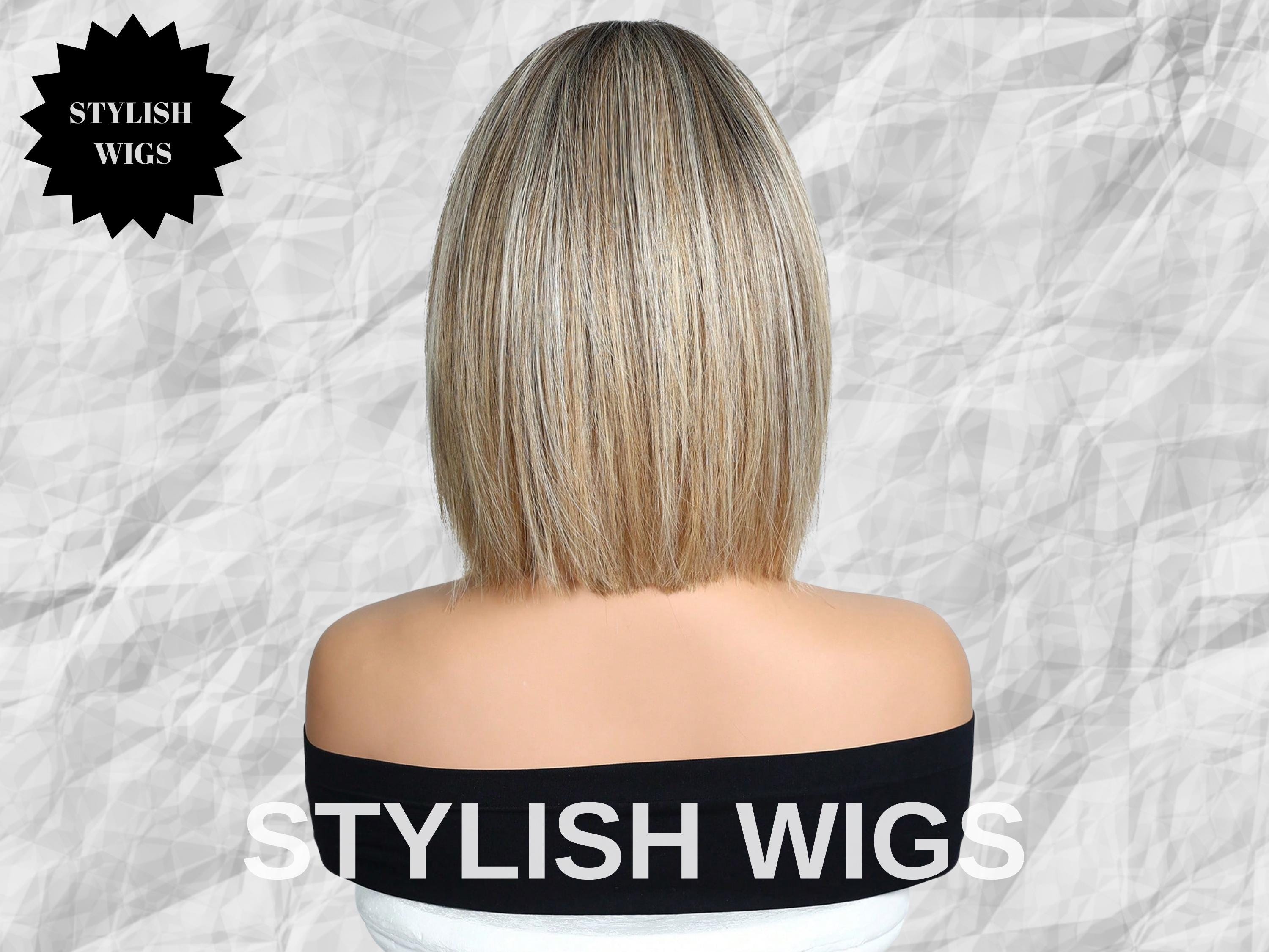 Short Blonde Layered Bob Wig Natural Chic Women's Wig - Etsy