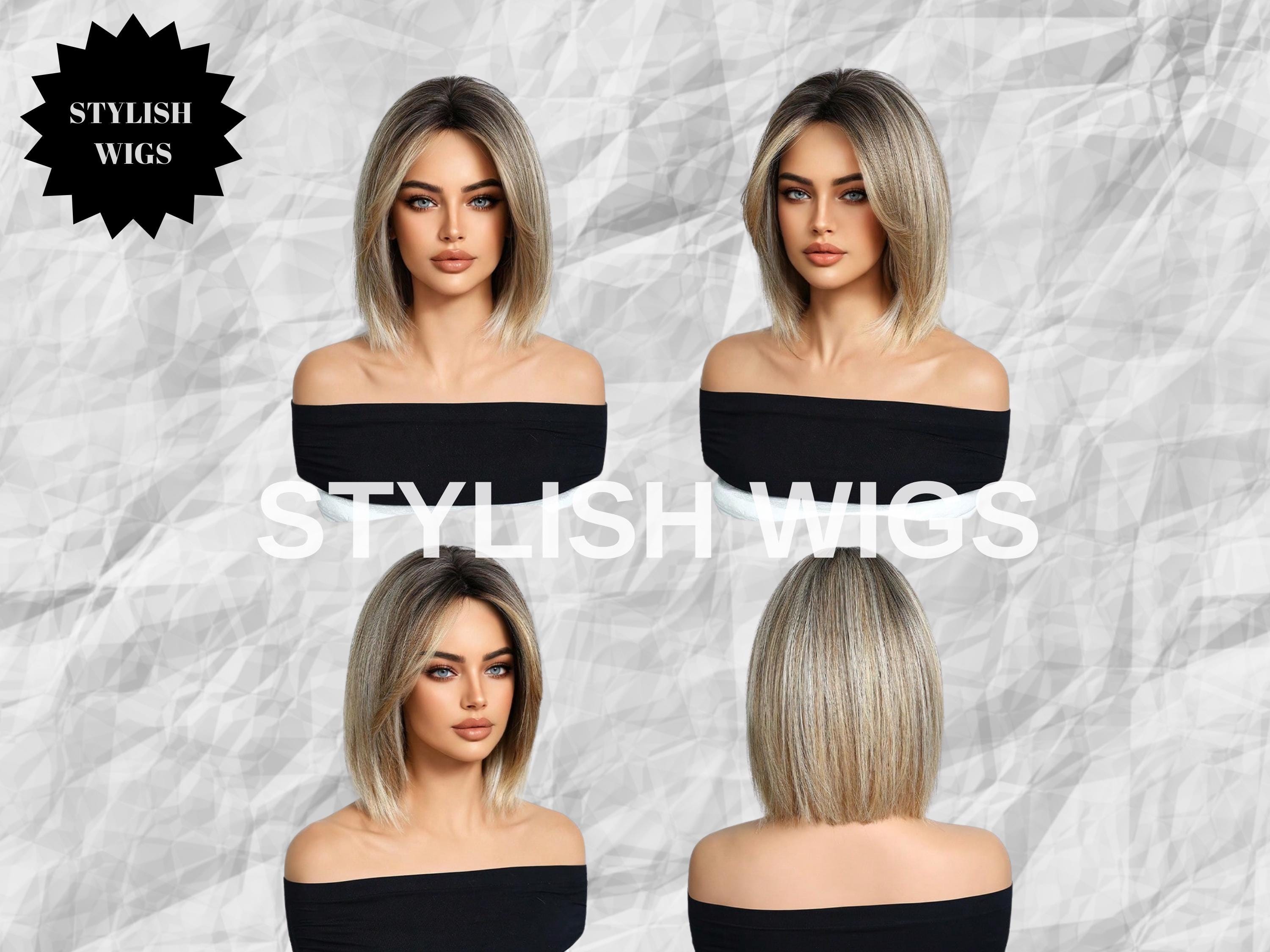 Short Blonde Layered Bob Wig Natural Chic Women's Wig - Etsy