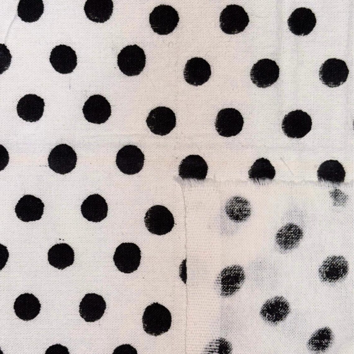Handmade Polka Dot Block Print Cotton Fabric, Sewing Quilting - Etsy
