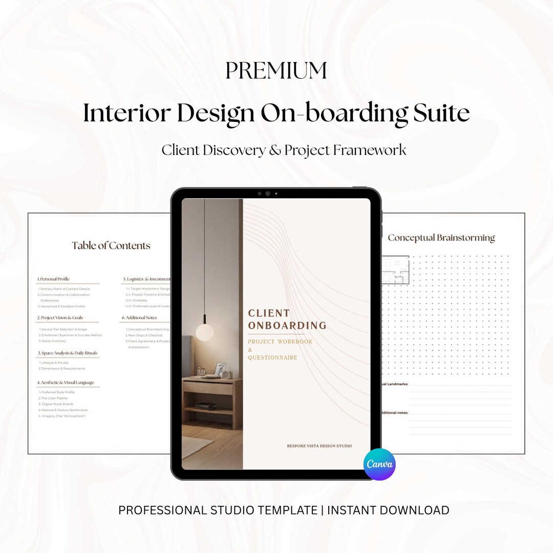 Interior Design Onboarding Questionnaire Template | Client Intake Form ...