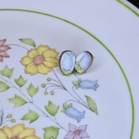 Upcycled Corelle Earrings: Butterfly Gold China Studs, Eco-friendly ...