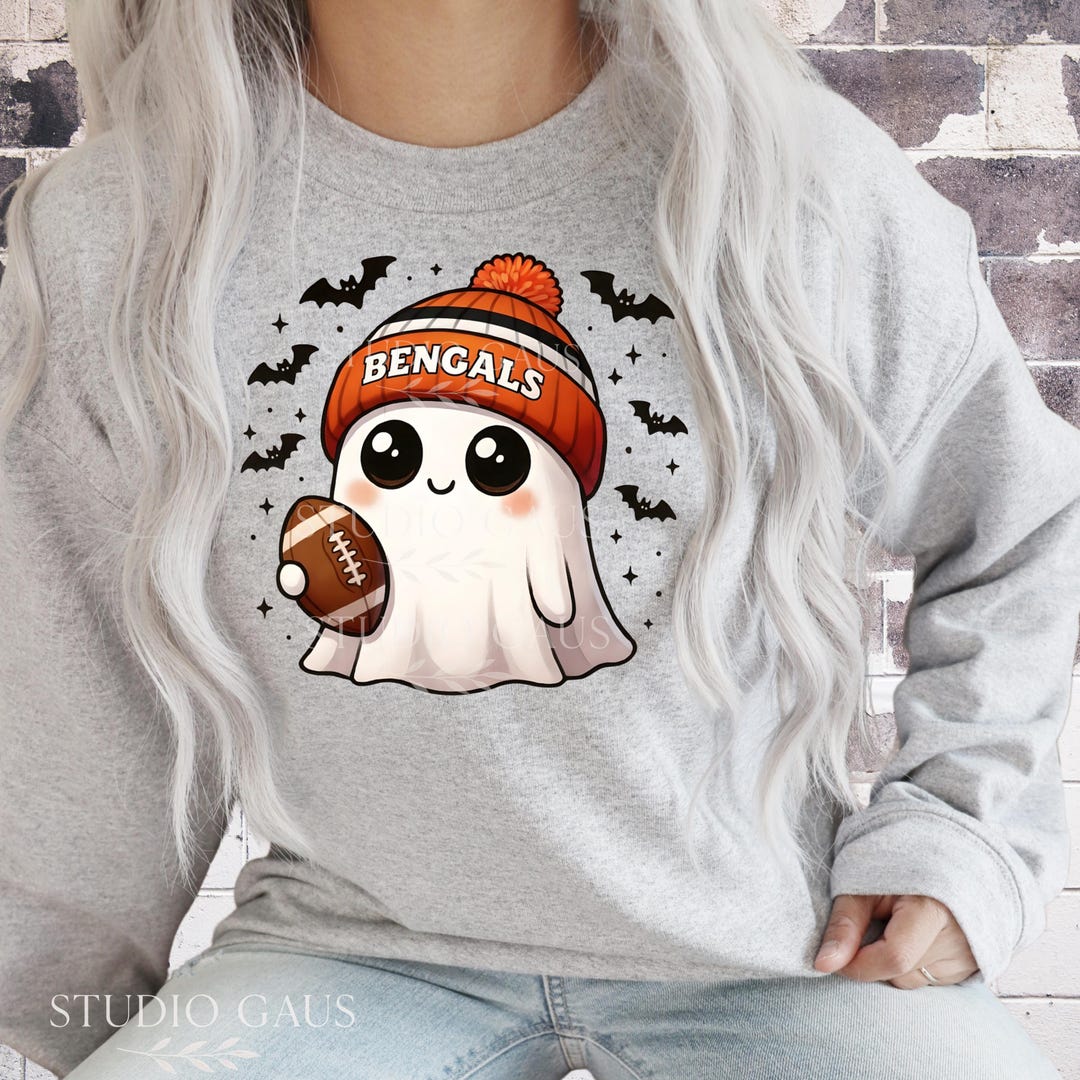 Orange & Black Football Ghost PNG | Cozy Fall Game Day Clipart | Cute ...