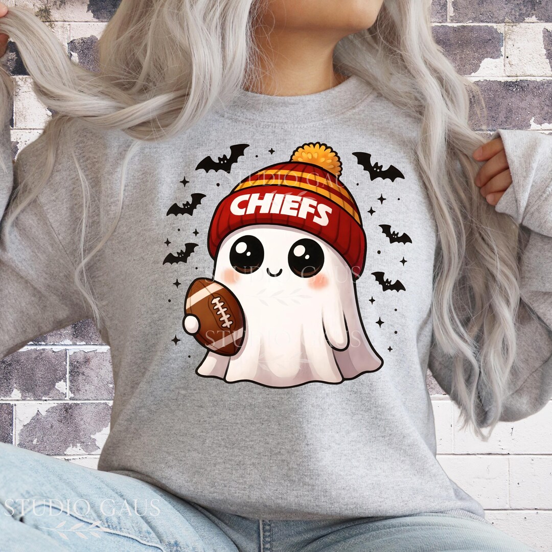 Cute Red & Gold Football Ghost PNG | Game Day Fall Sports Clipart ...