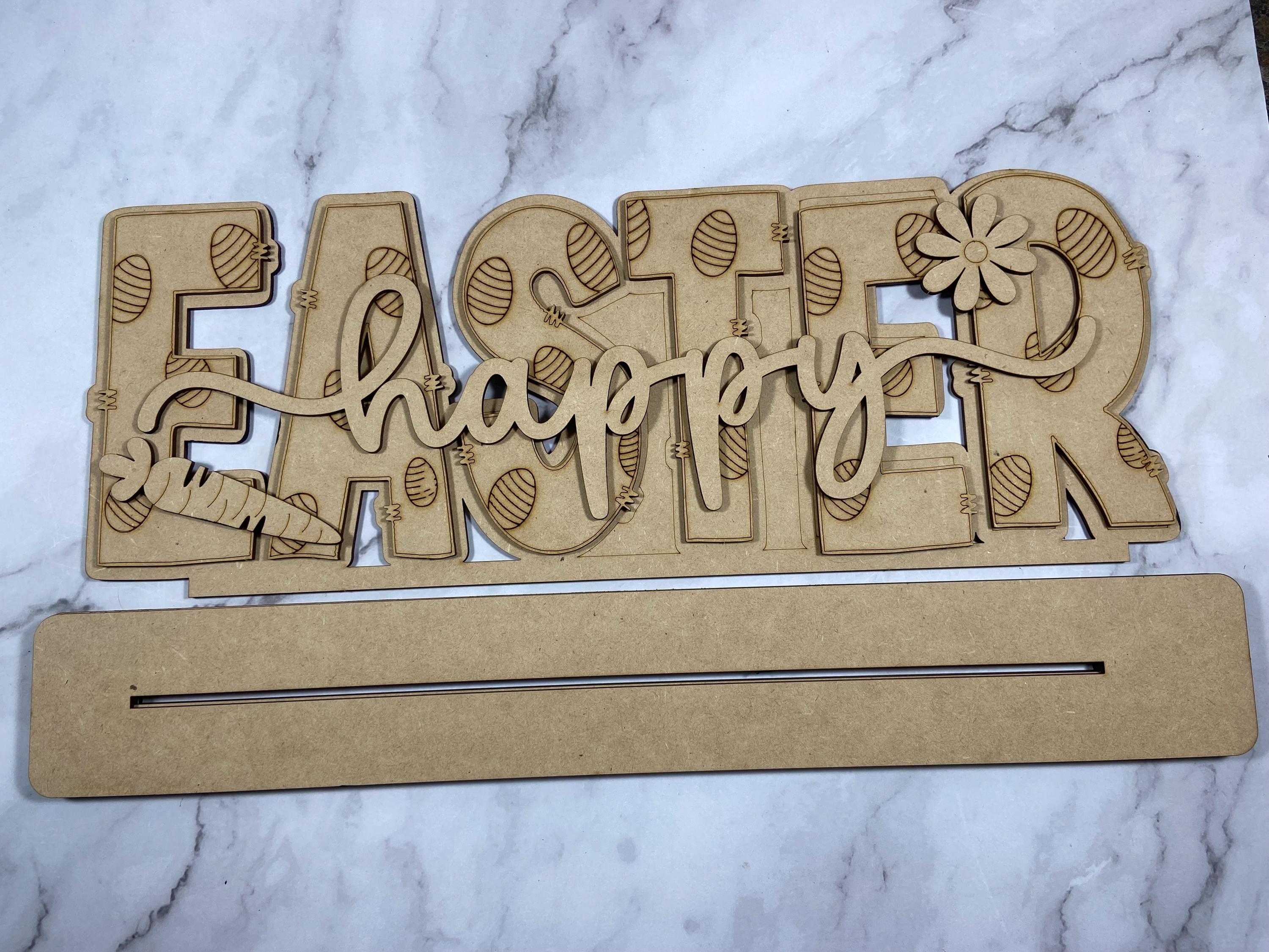 Happy Easter Sign-diy - Etsy