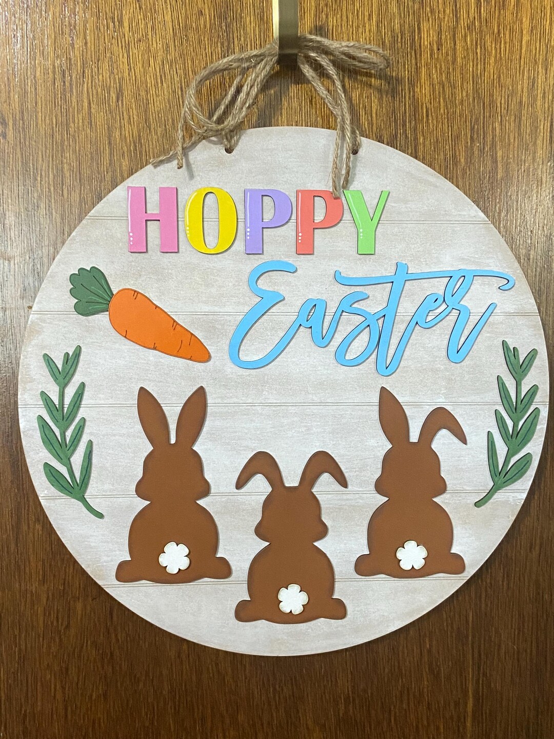 Hoppy Easter Round Sign-diy - Etsy