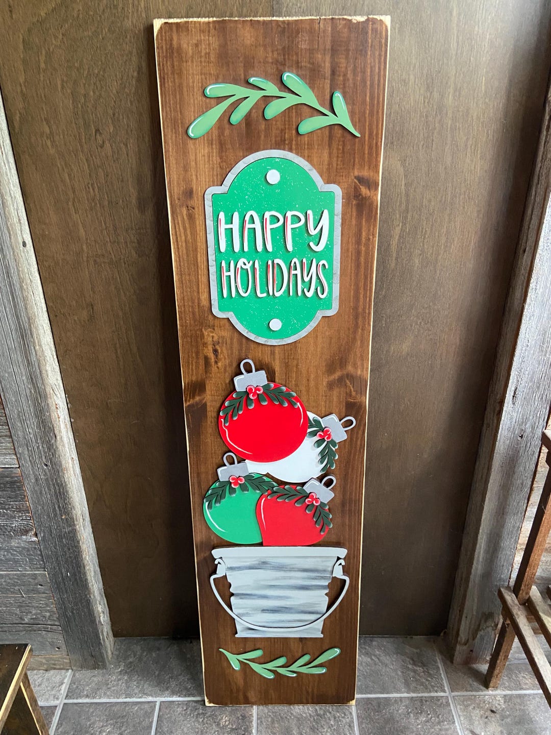 Happy Holidays Insert for 4 Foot Sign With Bucket-diy - Etsy