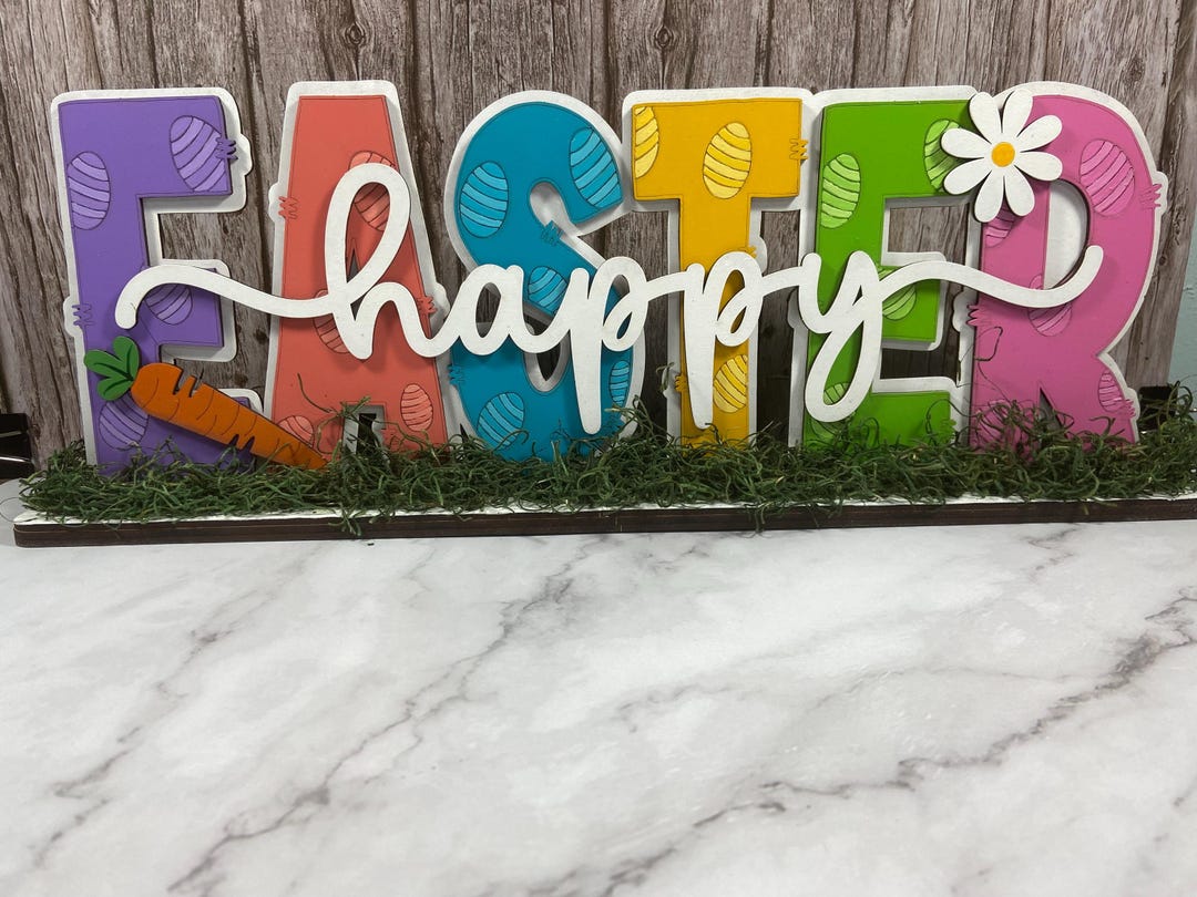 Happy Easter Sign-diy - Etsy