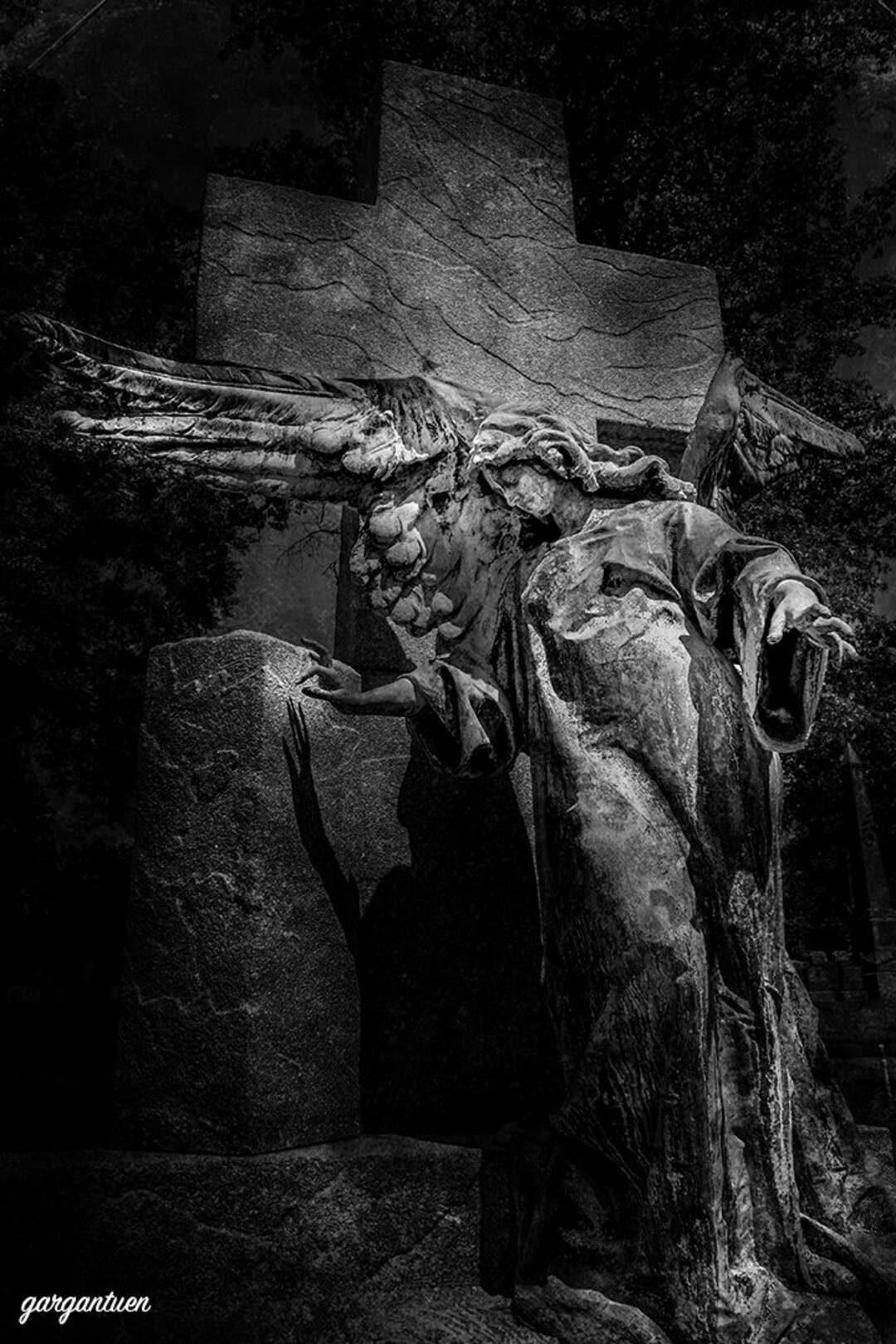 Macabre Angel Photography Print | Graveyard Tombstone Spooky Dark Art ...