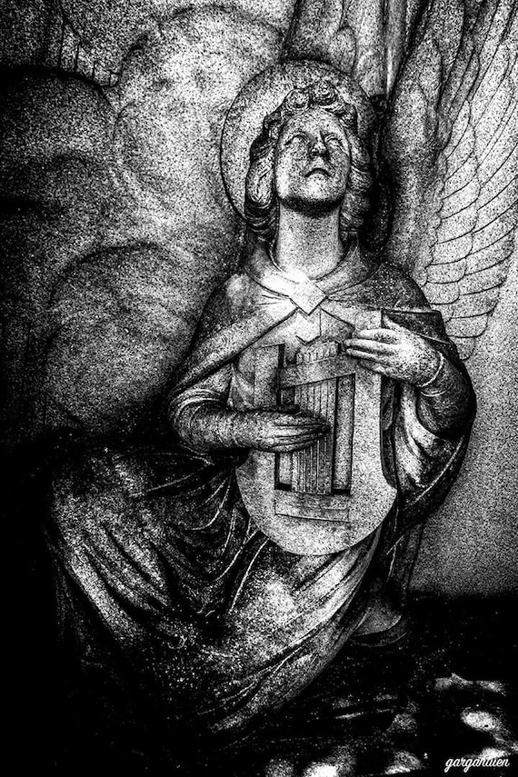 Angel Tombstone Drawing