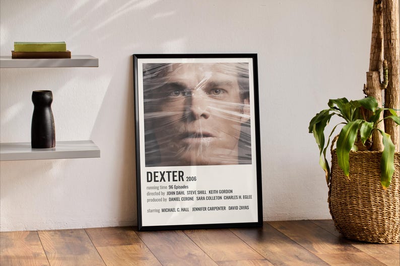 Dexter TV Show Poster Photocard Print Retro Minimalist Wall Art ...
