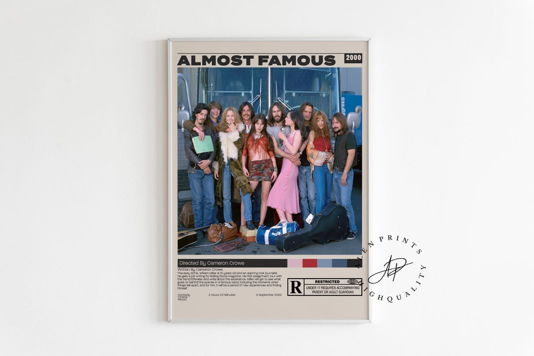 Almost Famous Poster, Retro Movie Print, Midcentury Modern, Retro TV ...