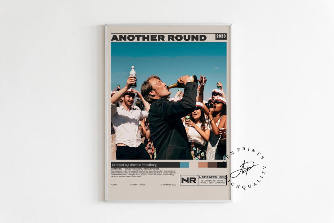 Another Round, Retro Movie Print, Midcentury Modern, Retro TV Show ...